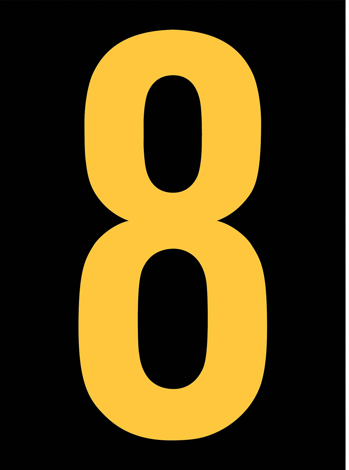Stranco Reflective Number Label,8,2-1/2in H,PK25 RUM200-8-YB - Walmart.com