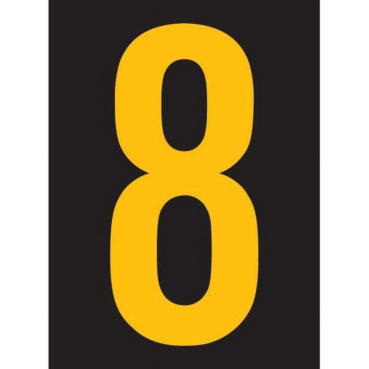 Stranco Reflective Number Label,8,2-1/2in H,PK25 RUM200-8-YB - Walmart.com