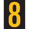 Stranco Reflective Number Label,8,2-1/2in H,PK25 RUM200-8-YB - Walmart.com