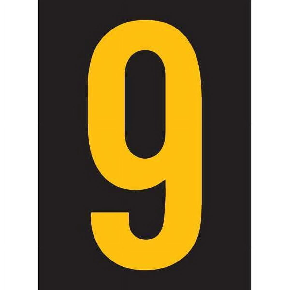 Stranco Reflective Number Label,9,2-1/2in H,PK25 RUM200-9-YB - Walmart.com