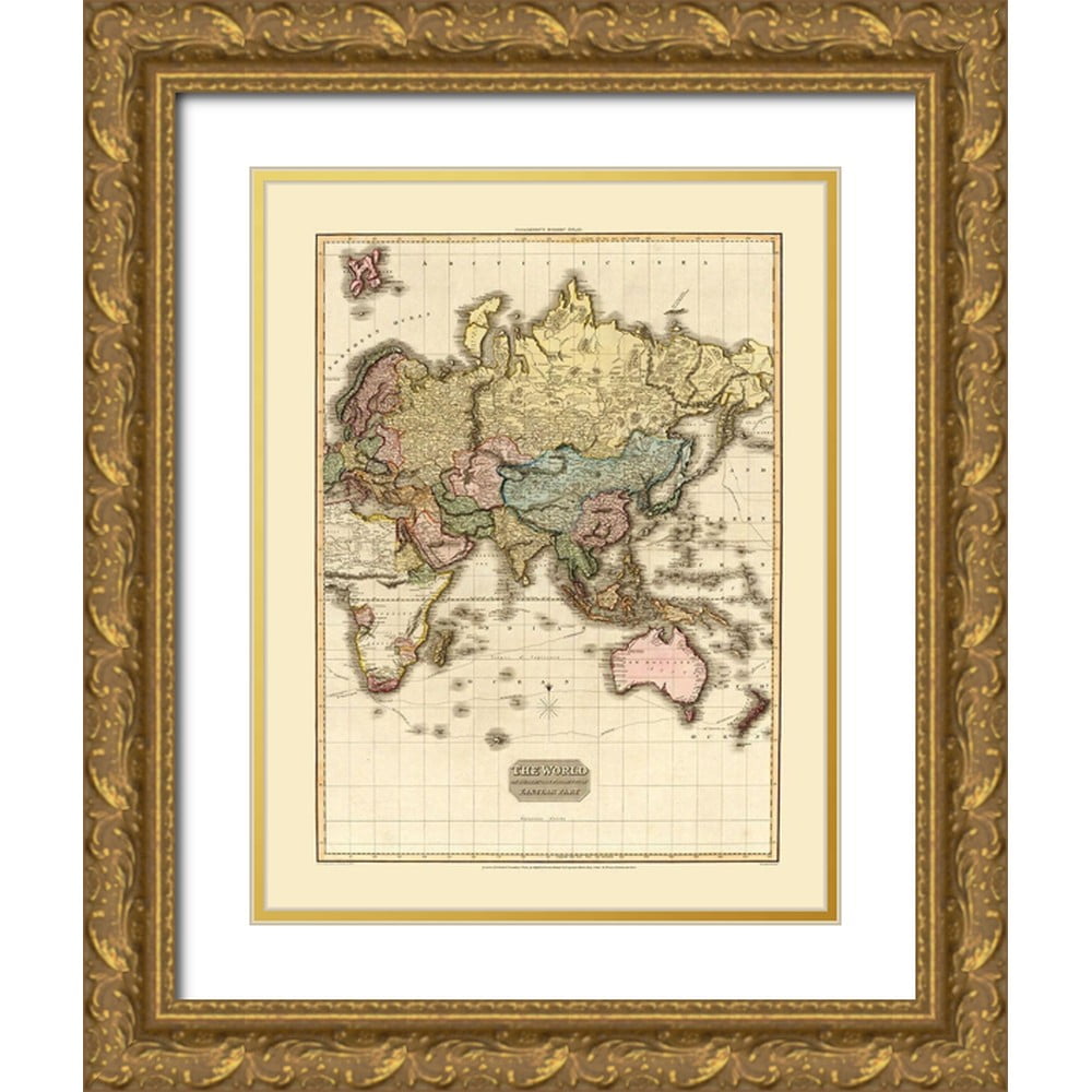 Strand 15x18 Gold Ornate Wood Framed with Double Matting Museum Art ...