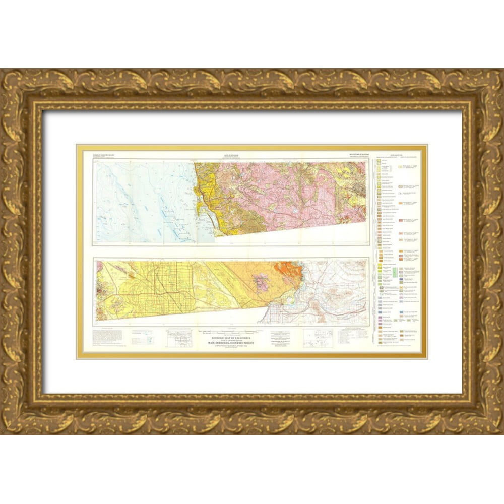 Strand 18x12 Gold Ornate Wood Framed with Double Matting Museum Art ...