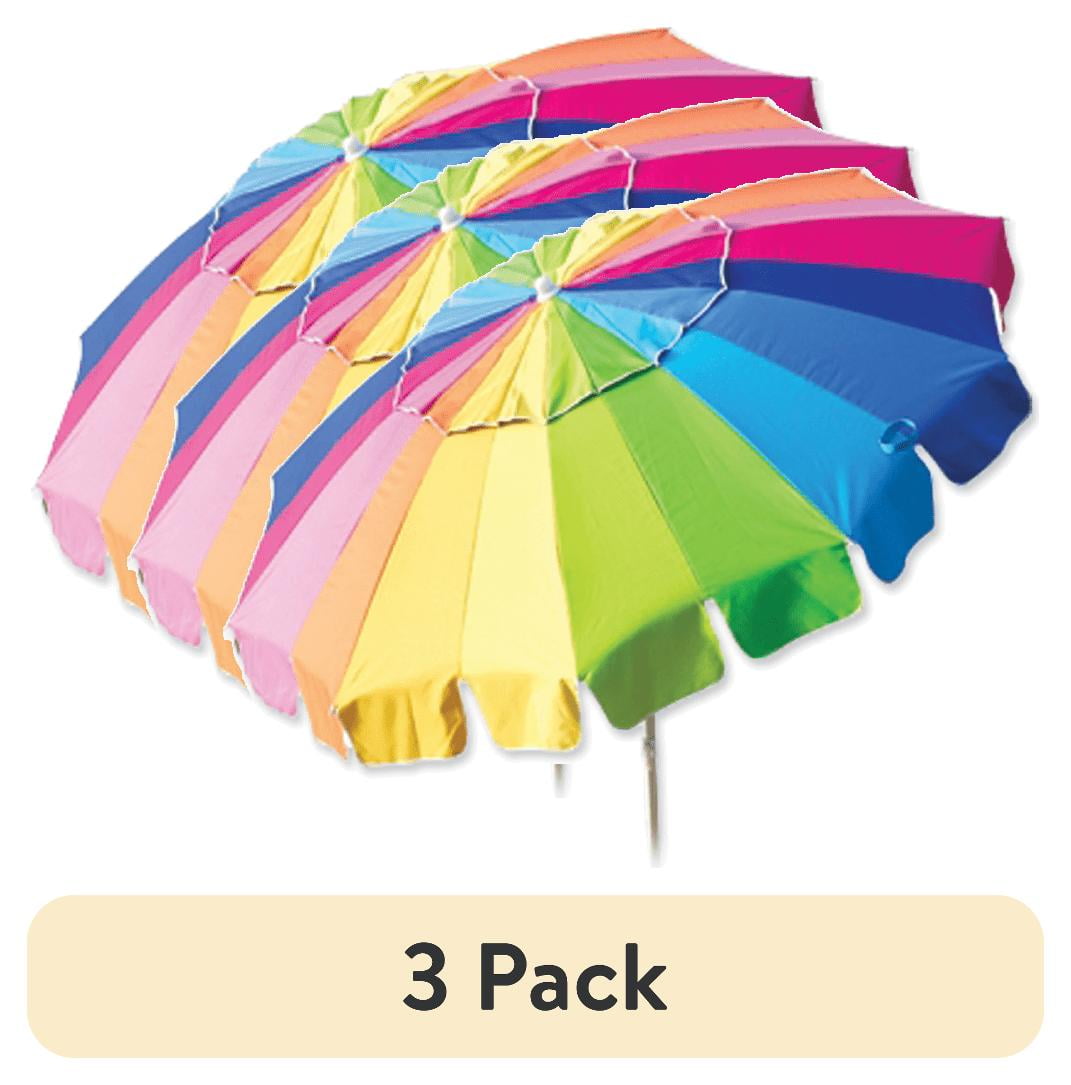 (3 pack) Strand 7" Vented Canopy Beach Umbrella - Walmart.com