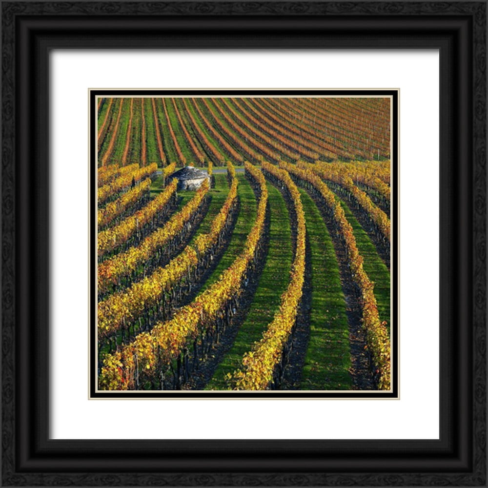 Strand, Hans 20x20 Black Ornate Wood Framed with Double Matting Museum ...
