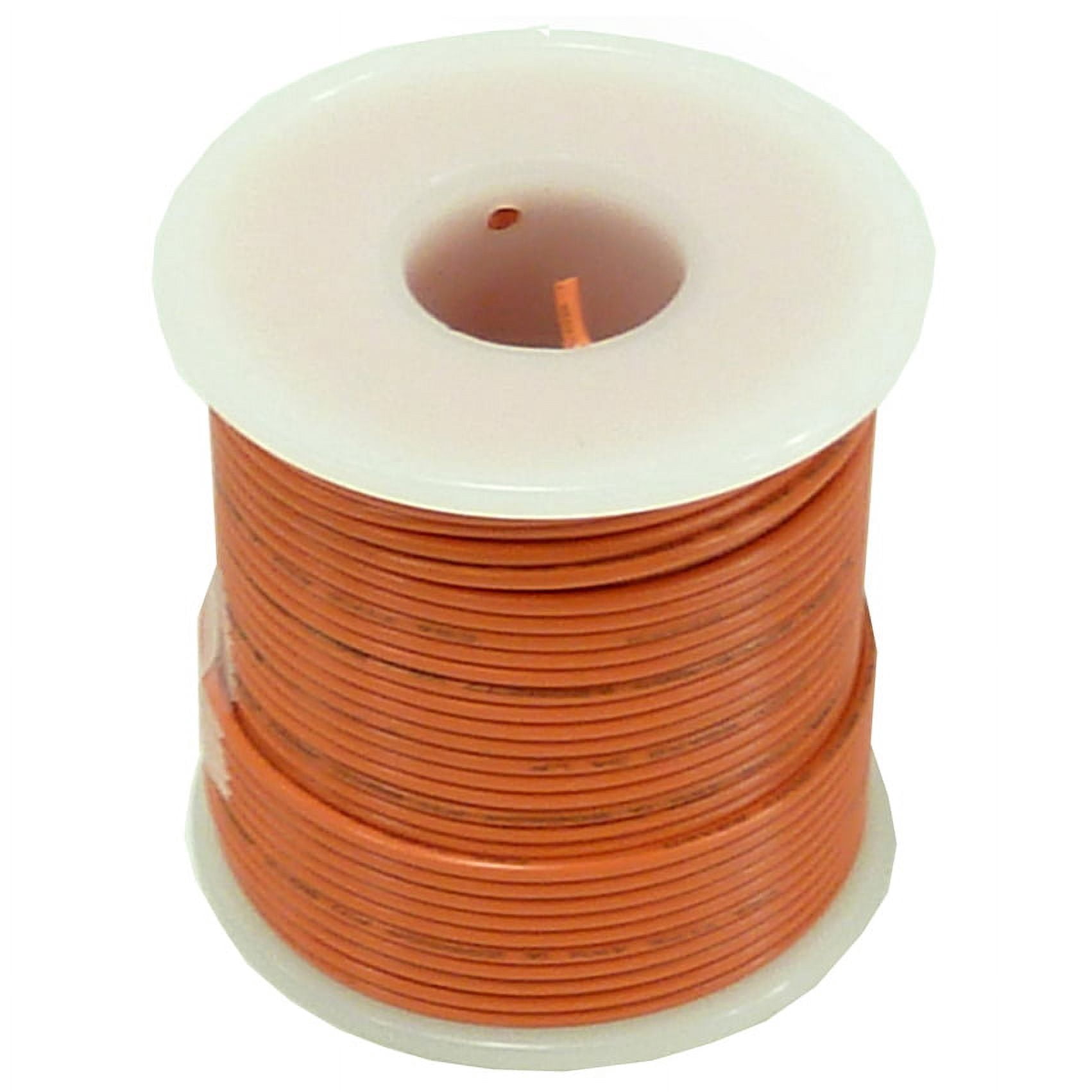 Stranded Hook Up Wire - 22 Gauge, 100 Foot Spool - Orange (Shade May ...
