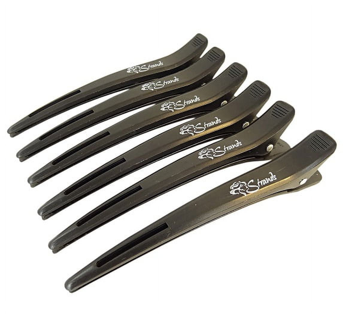 Strands Duck Bill Hair Clips Black (Pack of 10 X 6pcs) - Walmart.com