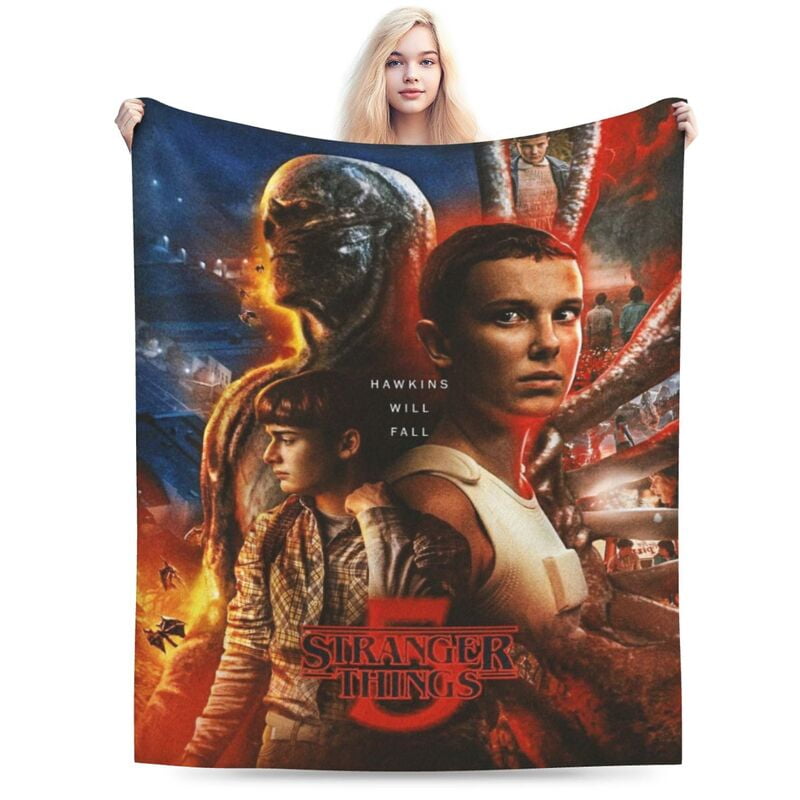 Strang-er Things-5 Blanket Warm Ultra Soft Throw Blanket for Living ...