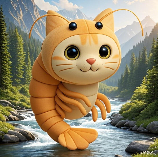 Strange Animal Lobster Cat Hybrid Plush Adorable Bizarre Fusion Stuffed ...