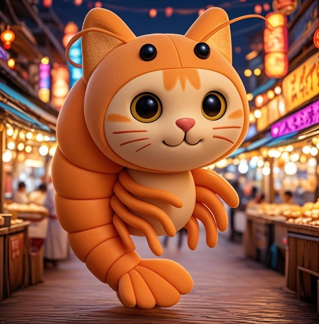 Strange Animal Lobster Cat Hybrid Plush Adorable Bizarre Fusion Stuffed ...