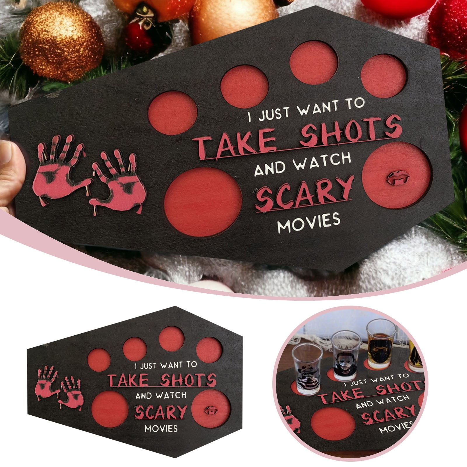 Strange Coffin Shaped Snack Tray Wooden Tray Party Decoration Tray Bbq ...