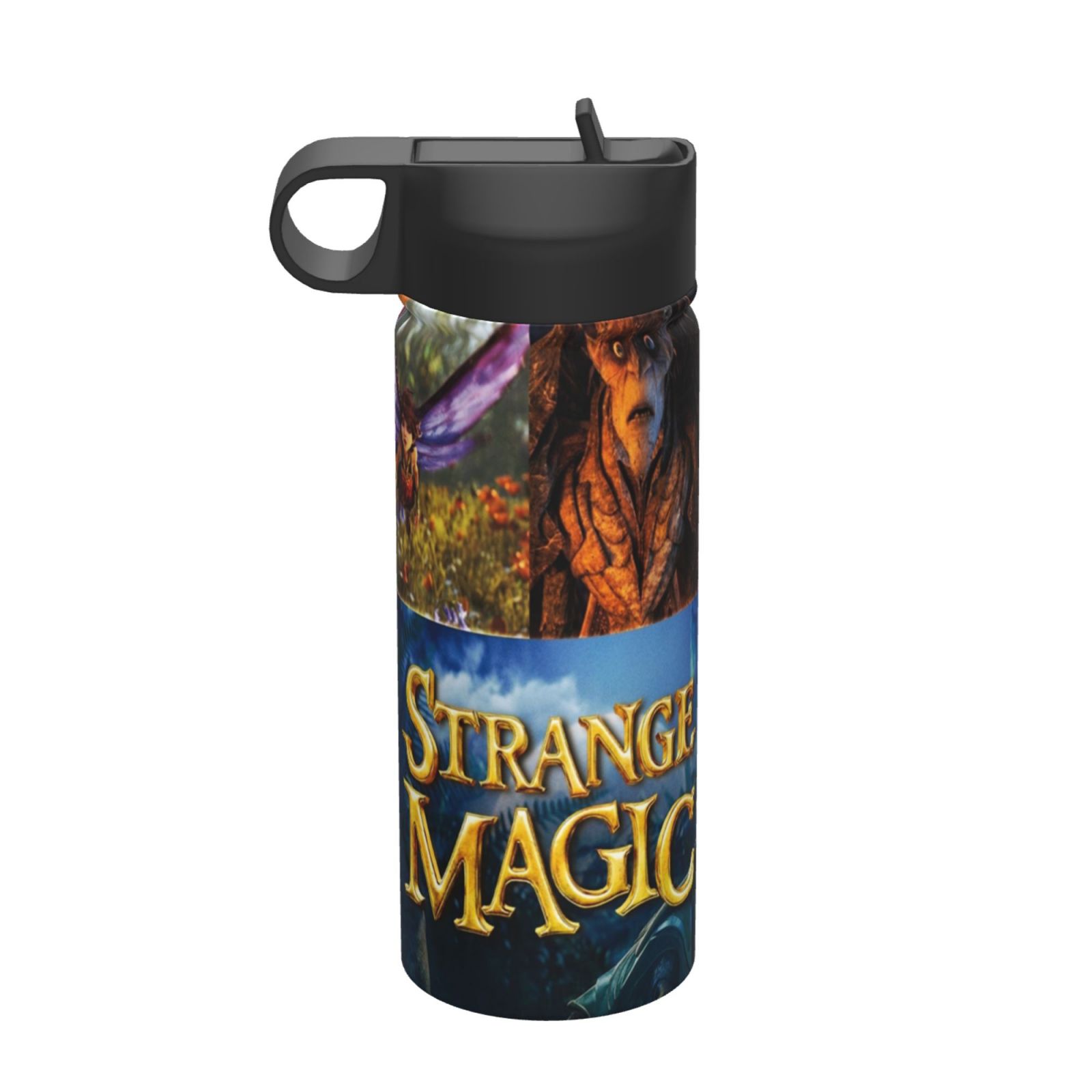 Strange Magic Kids Insulated Water Bottle With Straw - 18 Oz Stainless ...