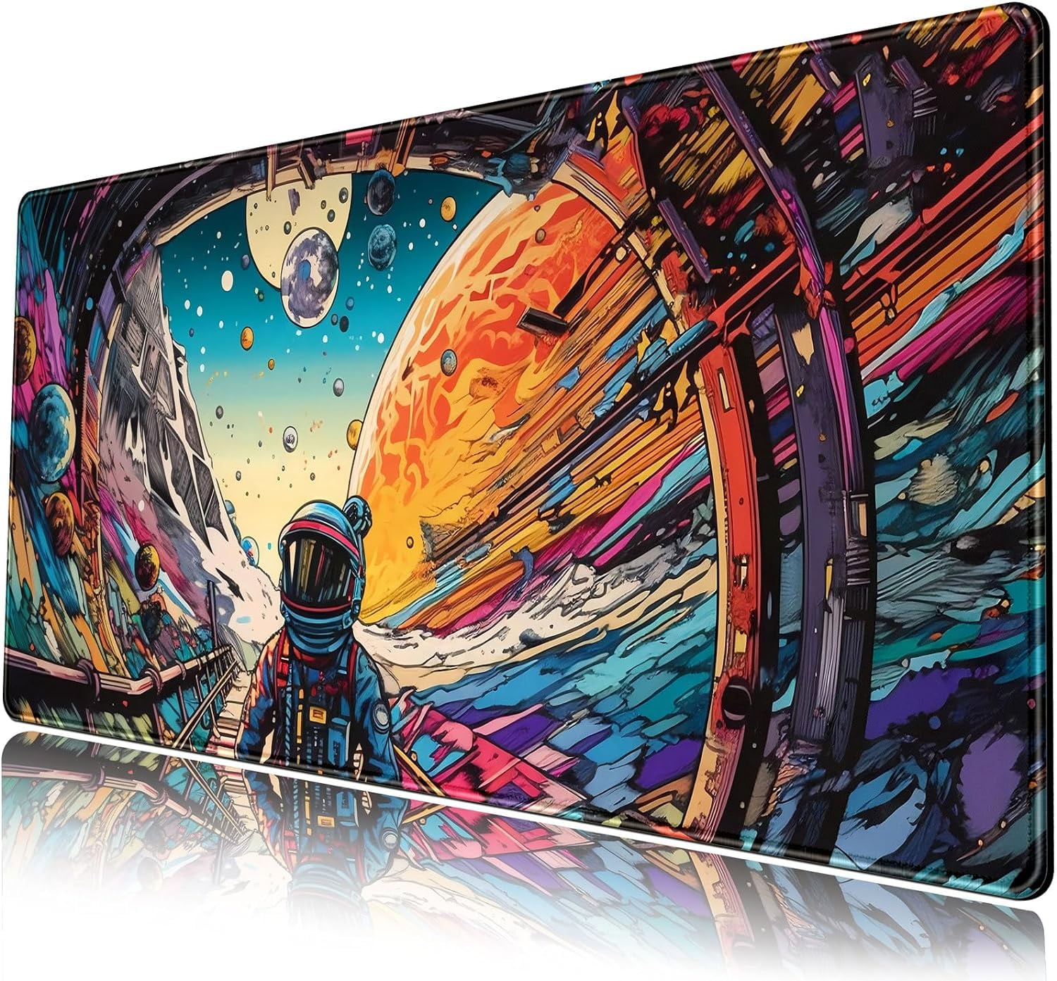 Strange Planet Mouse Pad Desk Mat Space Scene Large Gaming Mouse Pad ...