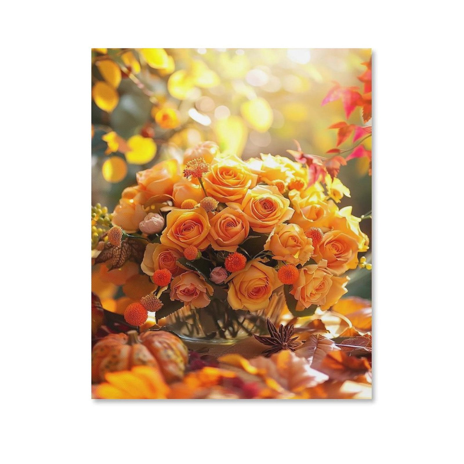 Strange Roses ,Thanksgiving Day Art Poster Canvas- Perfect for Wall ...