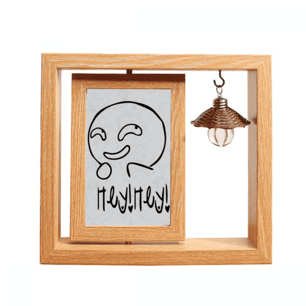 Strange Sle Black Cute Chat Face Wooden Rotating Picture Photo Frame ...