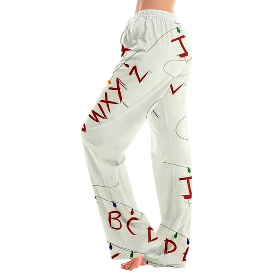 Strange Th-ings Womens Pajama Pants Drawstring Stretch Funny Tape ...