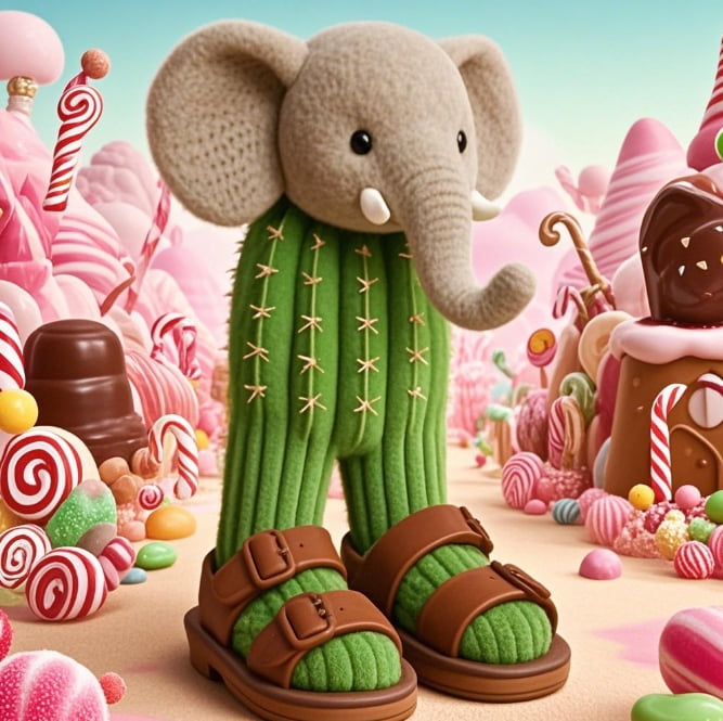 Strange Toys Limited Edition Cactus Slipper Elephant Plush Ultra Soft ...
