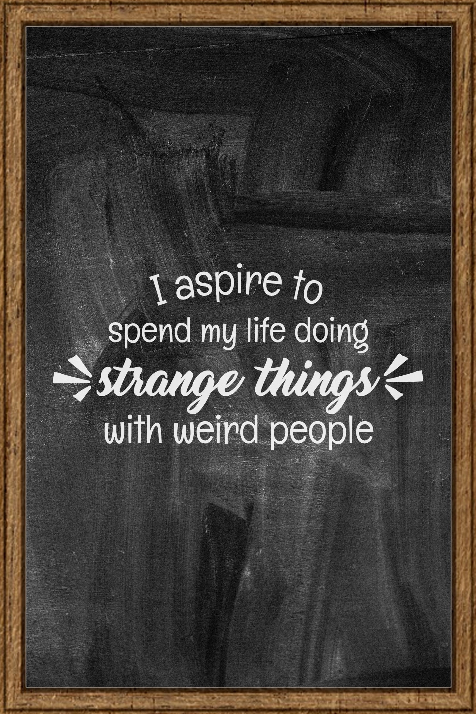 Strange things with weird people aspire life funny interesting Tin Sign ...