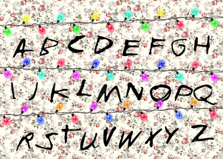 Stranger T-things Birthday Party Theme Background Banner Lights ...