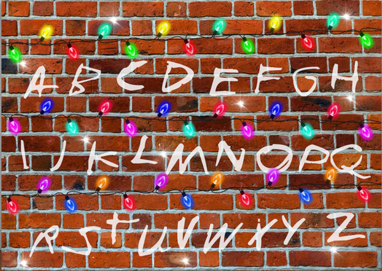 Stranger T-things Birthday Party Theme Background Banner Lights ...