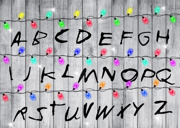 Stranger T-things Birthday Party Theme Background Banner Lights ...