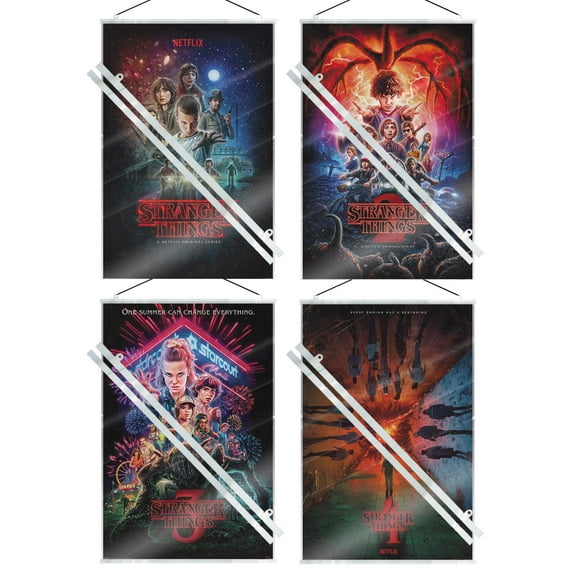 Stranger Things 1, 2, 3 & 4 - TV Show Poster Set (Regular Styles ...