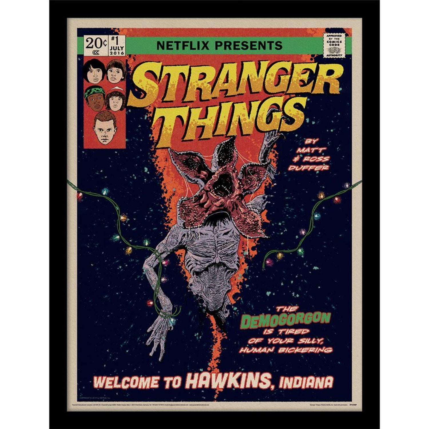Stranger Things 2 Comic Framed Poster - Walmart.com