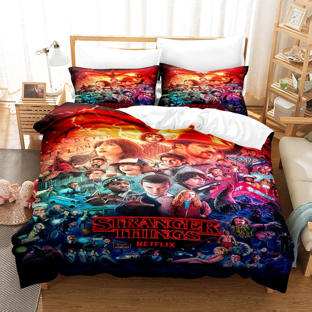 Stranger Things 3D digital pattern plus printed bedding 3-piece set ...