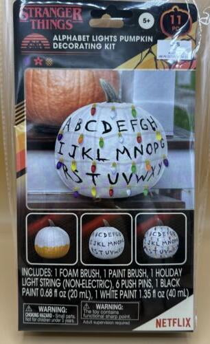 Stranger Things Alphabet Lights Pumpkin Decorating Kit 11 Piece ...