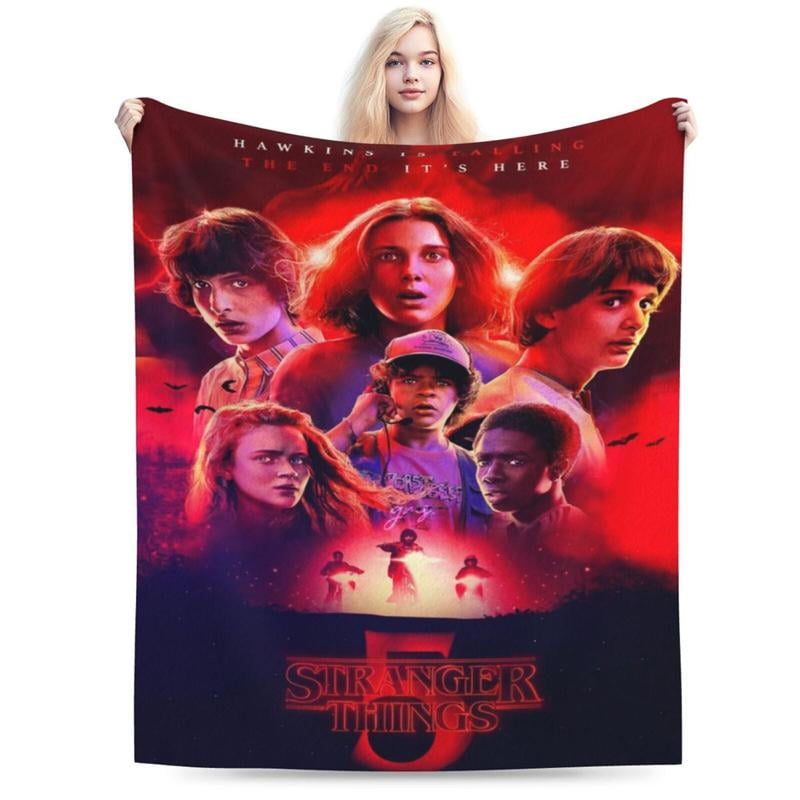 Stranger The Things Blanke TV Show Flannel Blanket Iconic Suspenseful ...