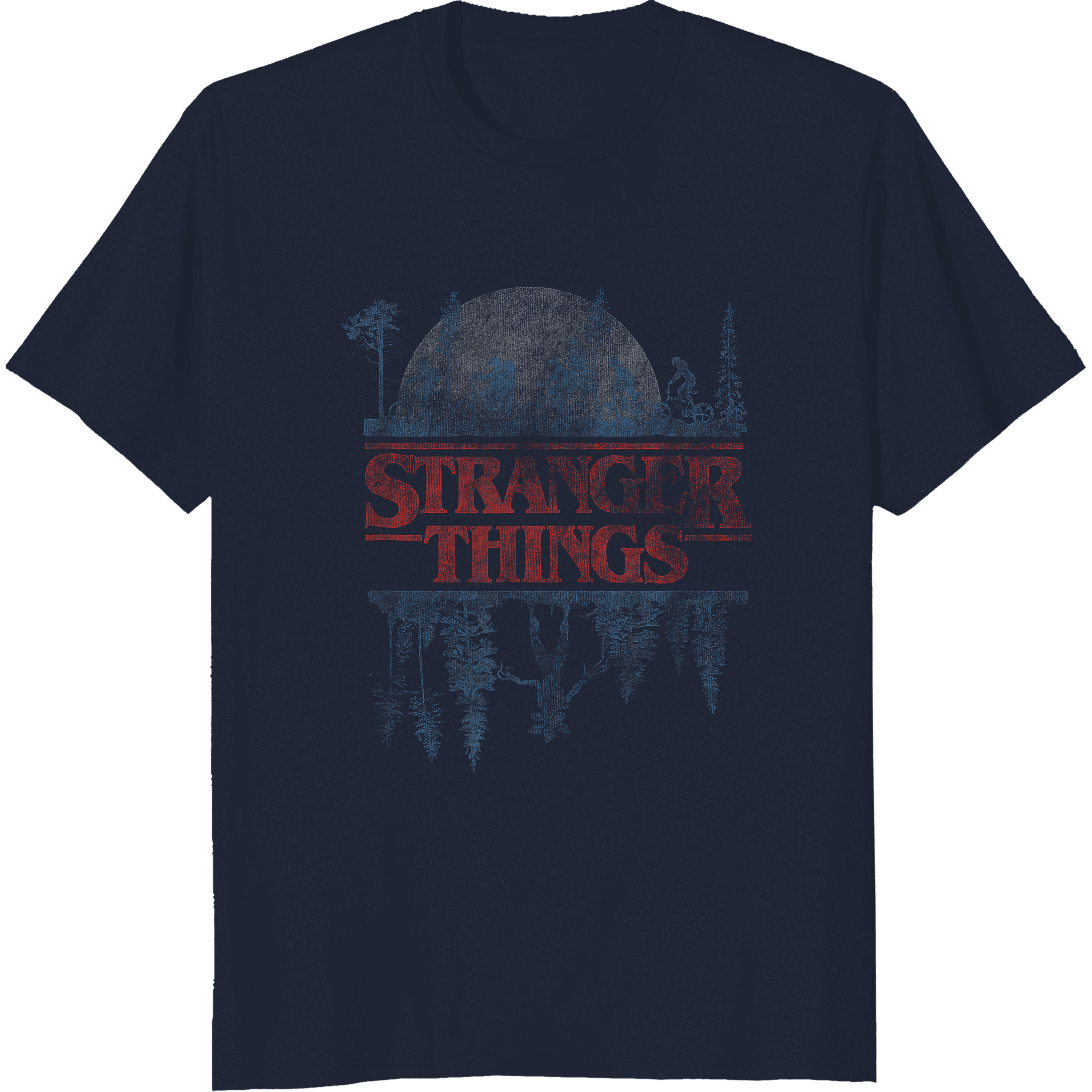 Stranger Things Blue Gradient Shadow Upside Down Unisex T-Shirt ,Full ...