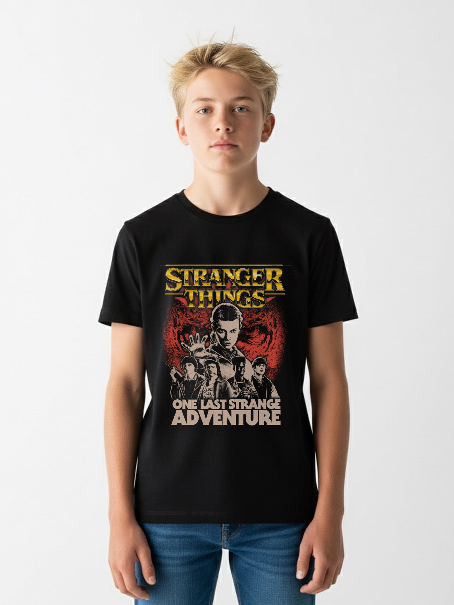Stranger Things, Boys' & Big Boys' Graphic Tee, Fan Club, Sizes 4-18 ...