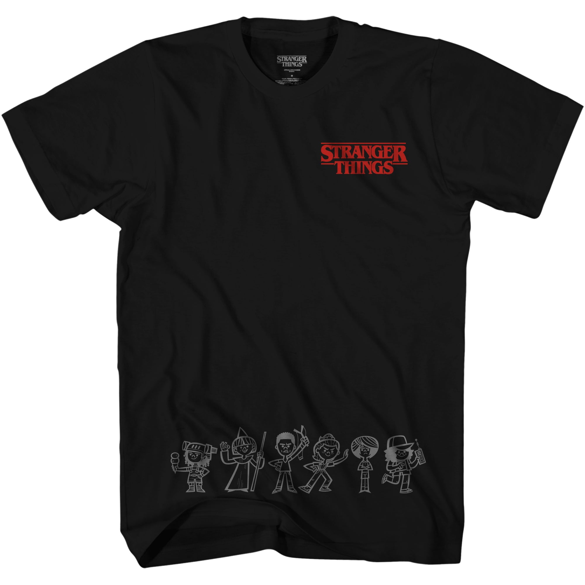 Stranger Things Code Red Team Up Adult Tee Graphic T-Shirt for Men ...