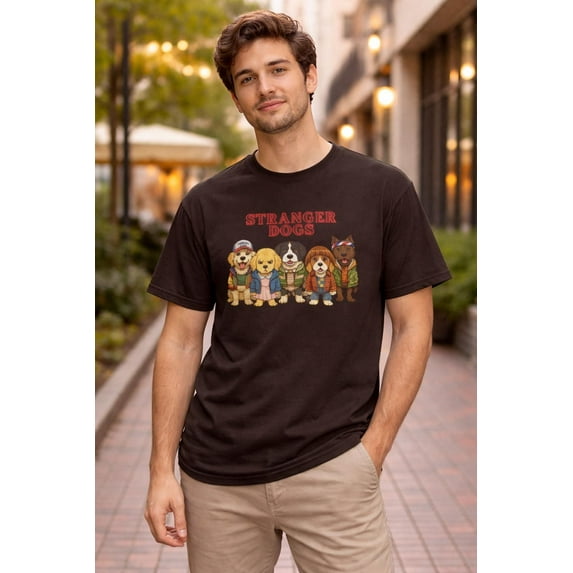 Stranger Things Dogs T-Shirt | Retro TV Stranger Things Inspired Dog ...