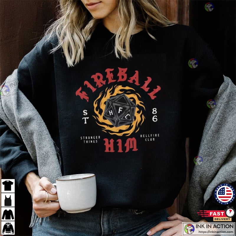 Stranger Things Fireball Him Hellfire Club T-Shirt, Stranger Things ...