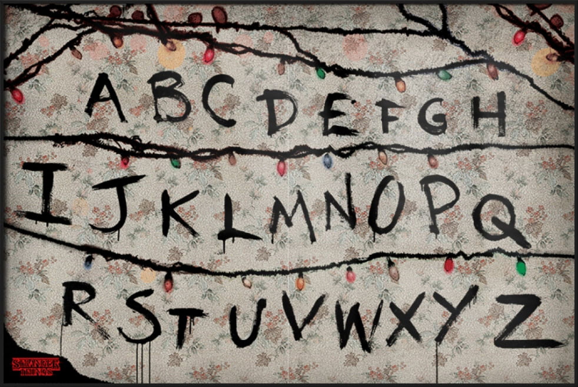 Stranger Things - Framed TV Show Poster (Alphabet - Run) (Size: 36" X ...