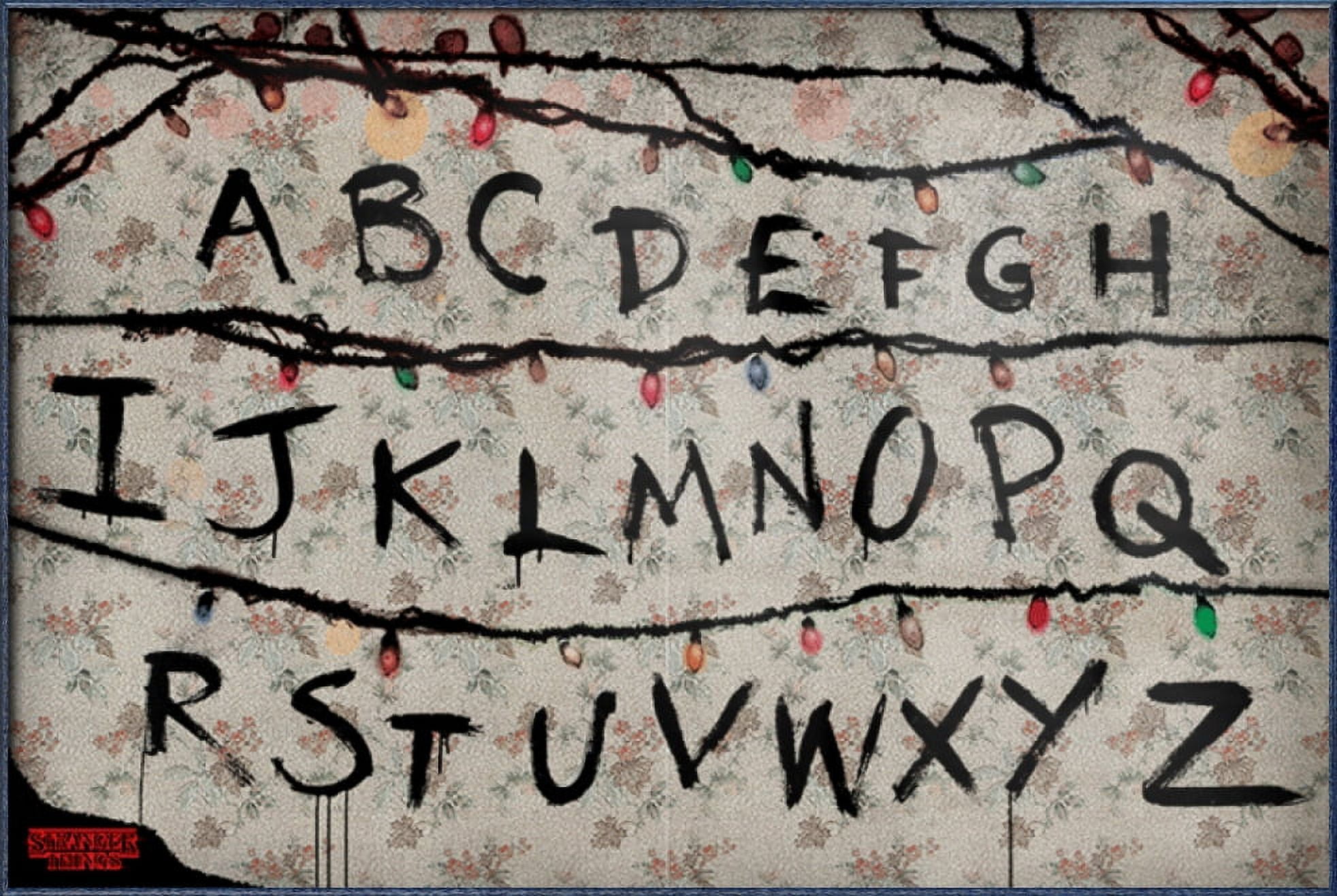 Stranger Things - Framed TV Show Poster (Alphabet - Run) (Size: 36" X ...