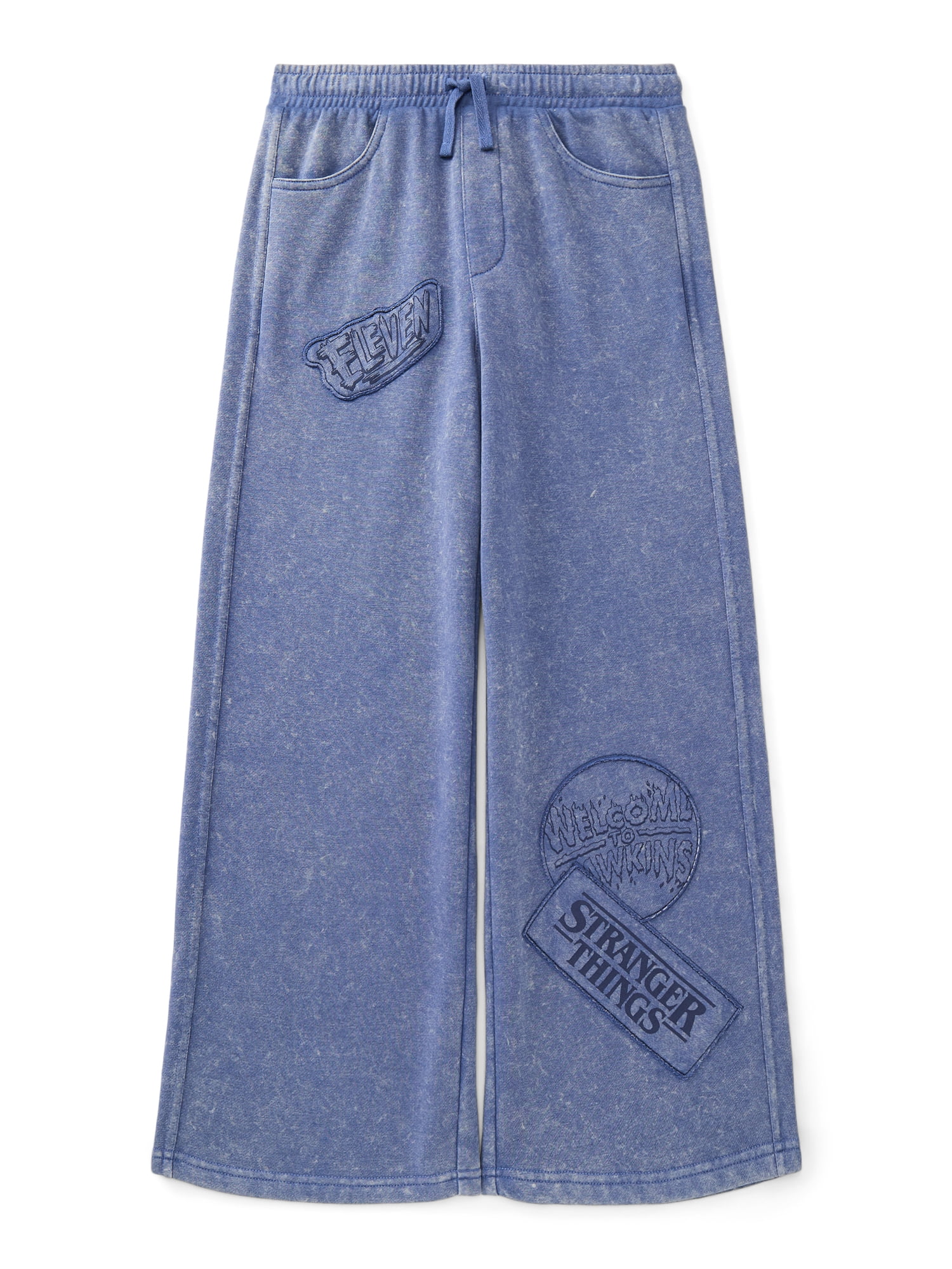 Netflix Stranger Things Girls Graphic French Terry Pants with Denim ...