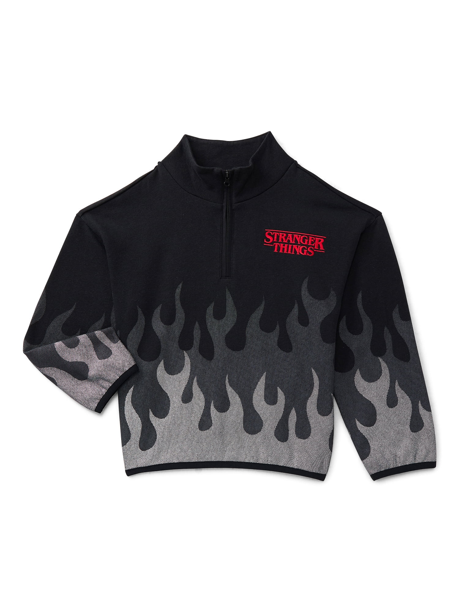 Netflix Stranger Things Girls Metallic Fleece Half Zip Pullover with ...