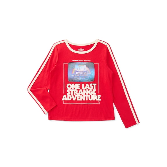 Netflix Stranger Things Girls Graphic Tee with Long Sleeves, Sizes 4-16 ...