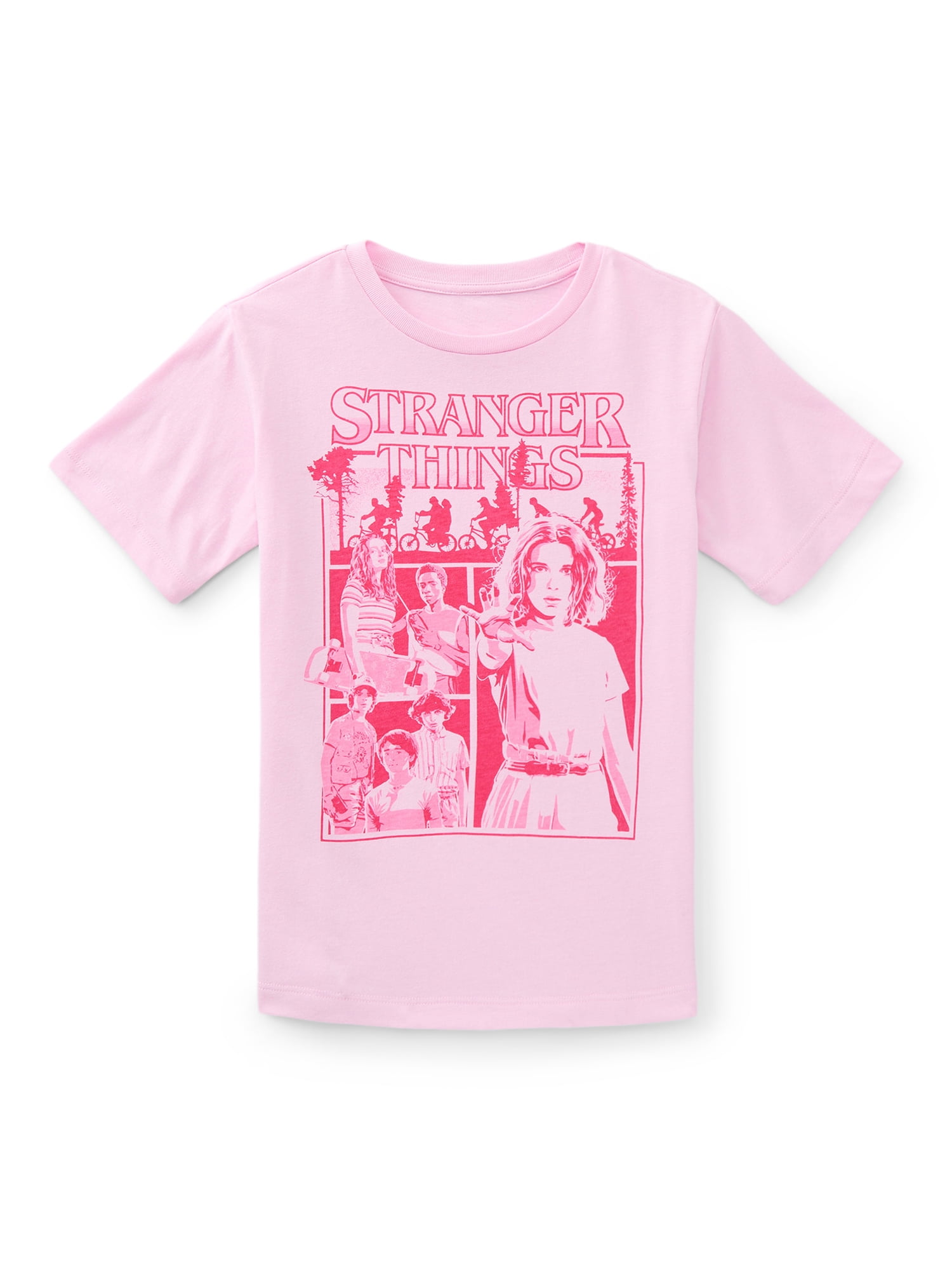 Netflix Stranger Things Girls Short Sleeve Graphic T-Shirt, Sizes 4-16 ...