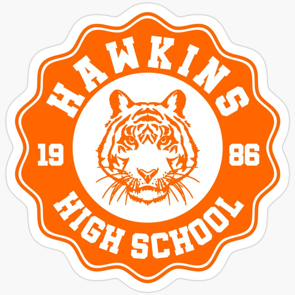 Stranger Things Hawkins High School Retro Logo Sticker Phone Decal ...