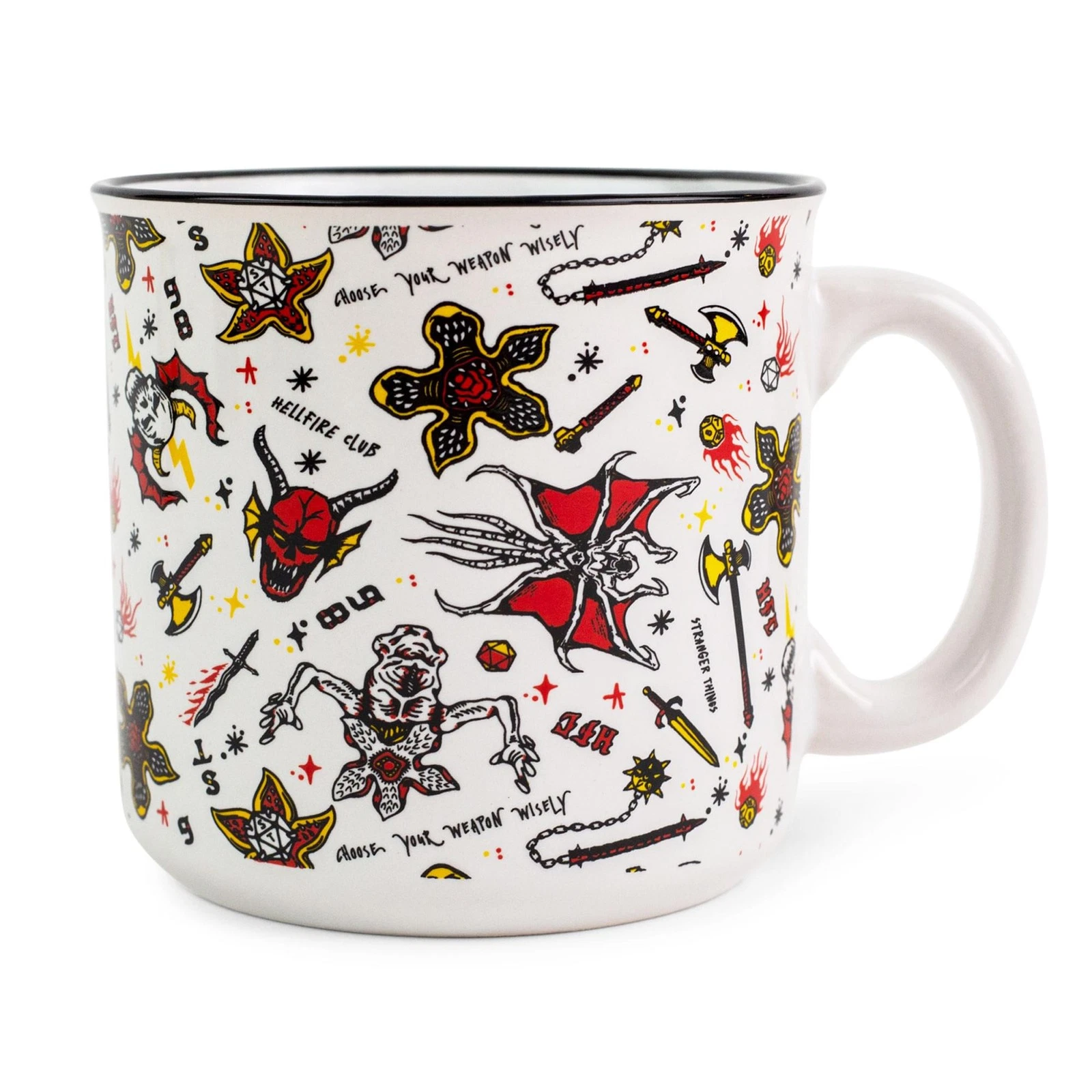 Stranger Things Hellfire Club Icons Ceramic Camper Mug | Holds 20 ...