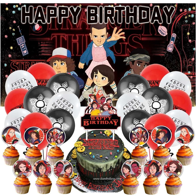 Strangers Party Supplies Latex Balloons Decor Banner Backdrop Kit ...