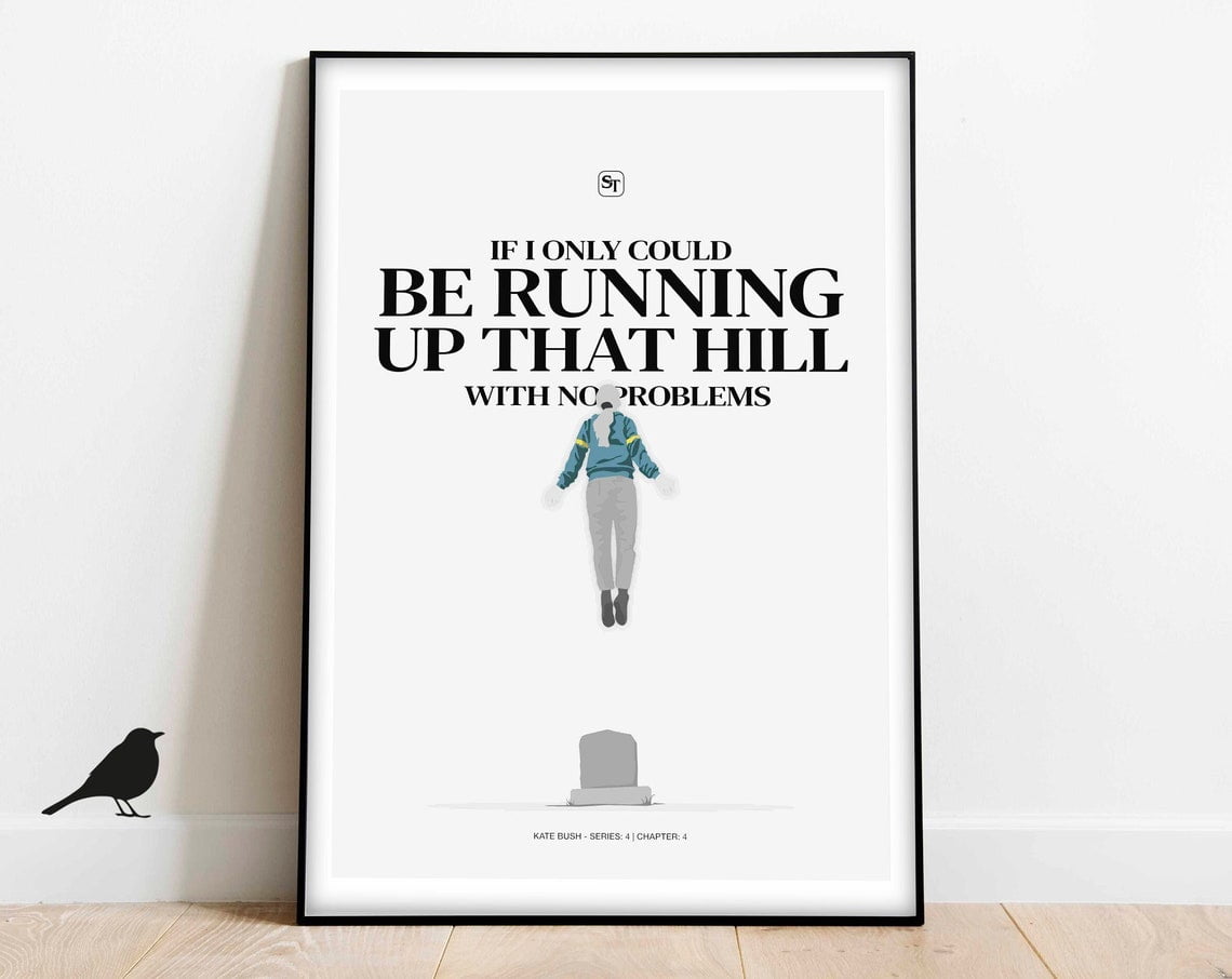 Stranger Things Poster, Running Up That Hill, Kate Bush, Poster ...