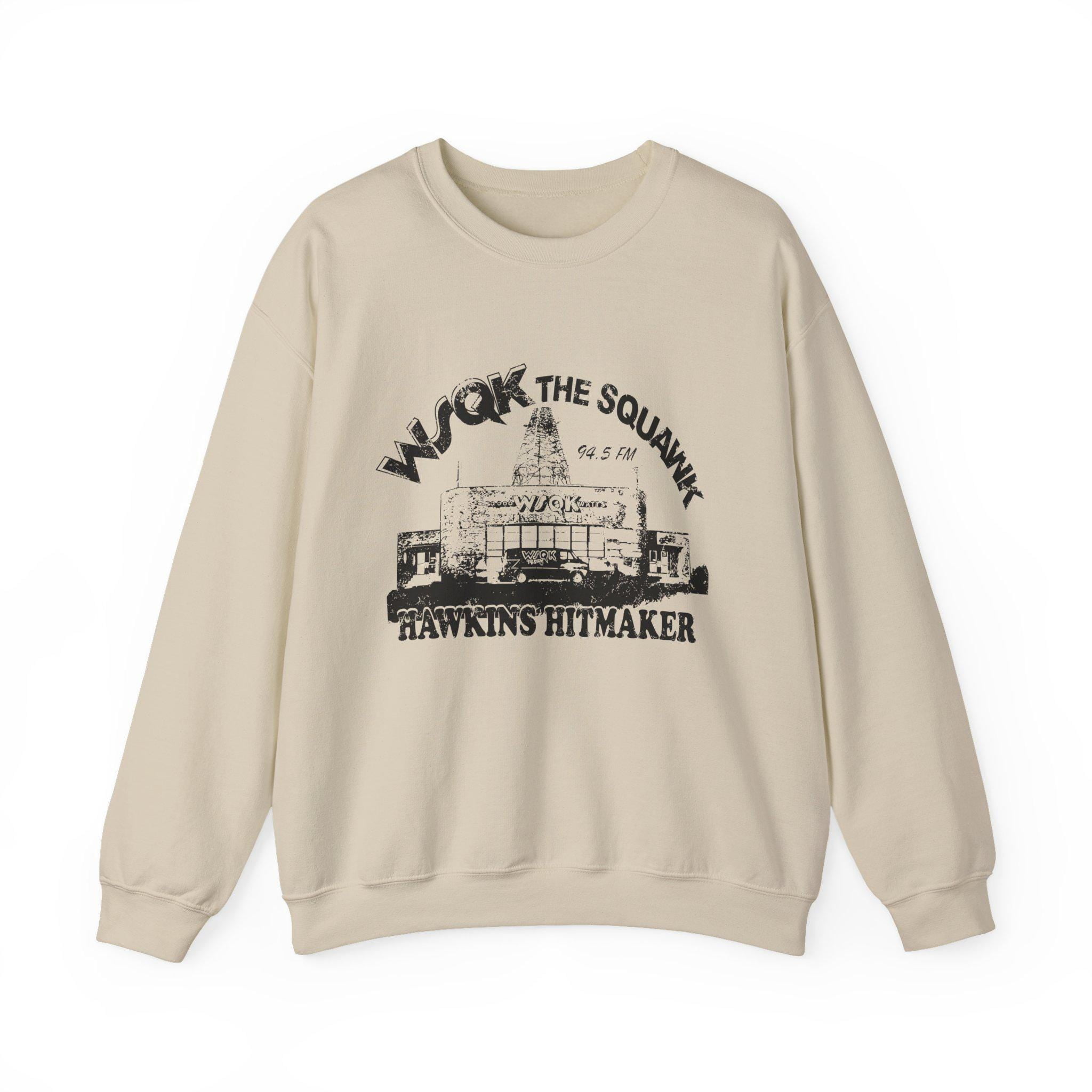 Stranger Things Radio Station WSQK "The Squawk" Hawkins Hitmaker Sweatshirt - Walmart.com