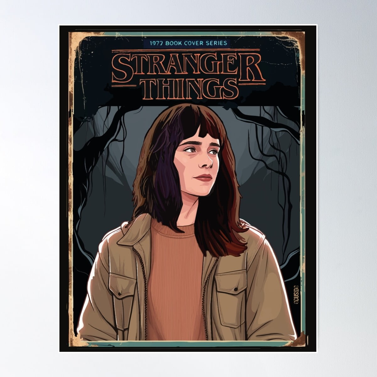 Stranger Things Retro Book Cover. Fan Art. Desing 6 Poster Wall Art ...