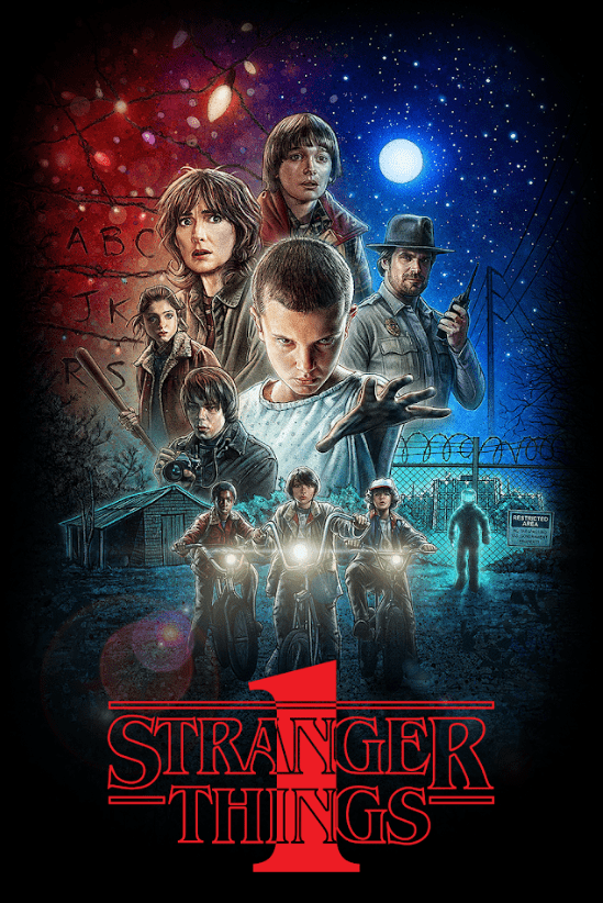 Stranger Things Season 1 (2016) 24x36 Poster Sci-Fi Horror Mystery Art ...