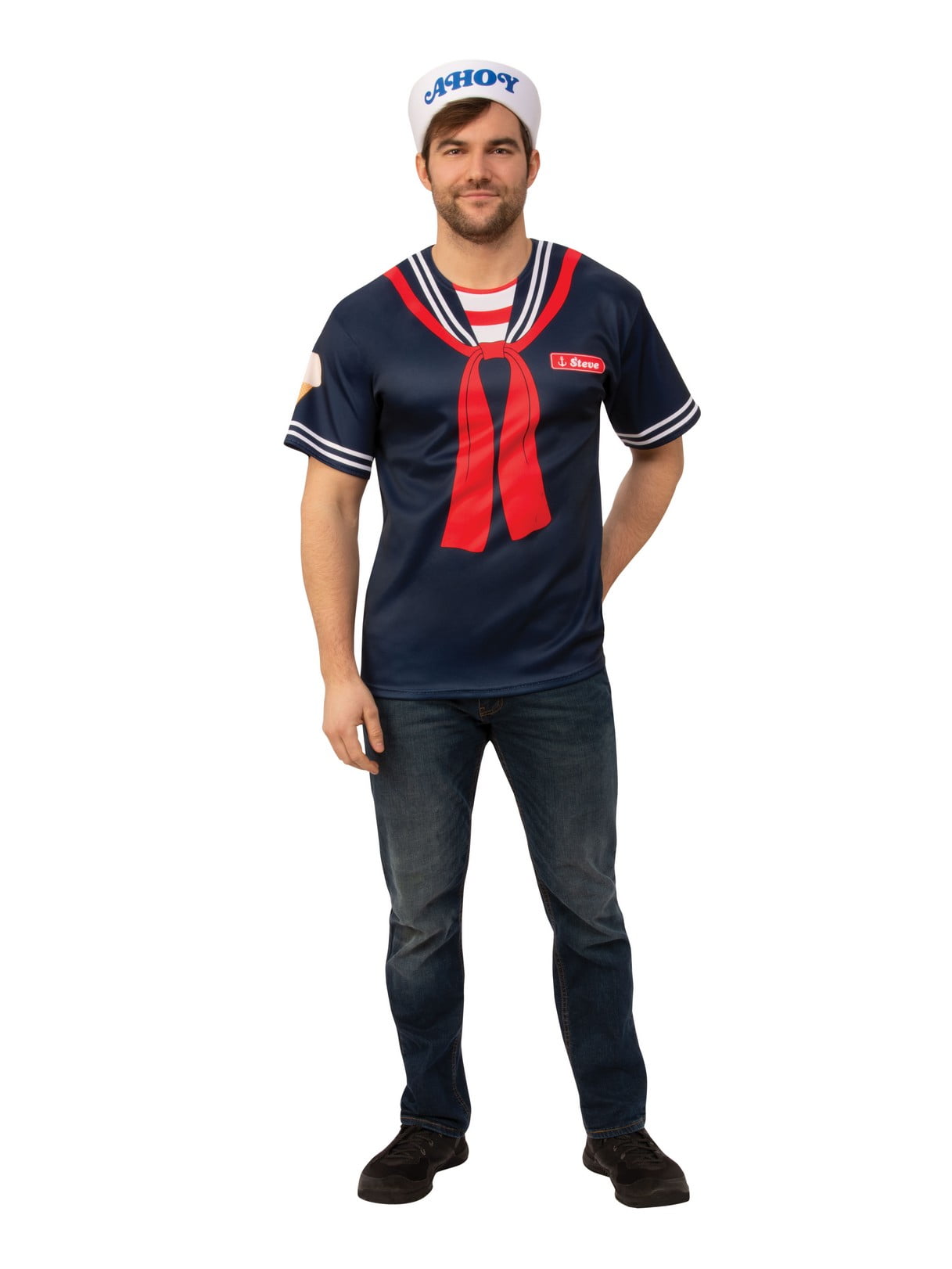 Stranger Things Steve's Scoops Ahoy Uniform Adult Costume - Walmart.com