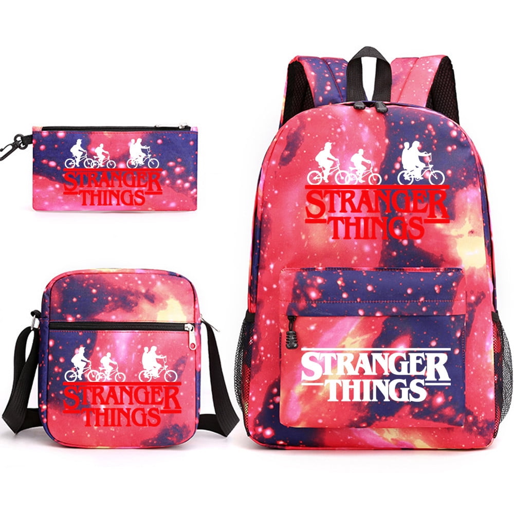 Stranger Things Stranger Things Schoolbag Backpack Three-Piece Canvas ...