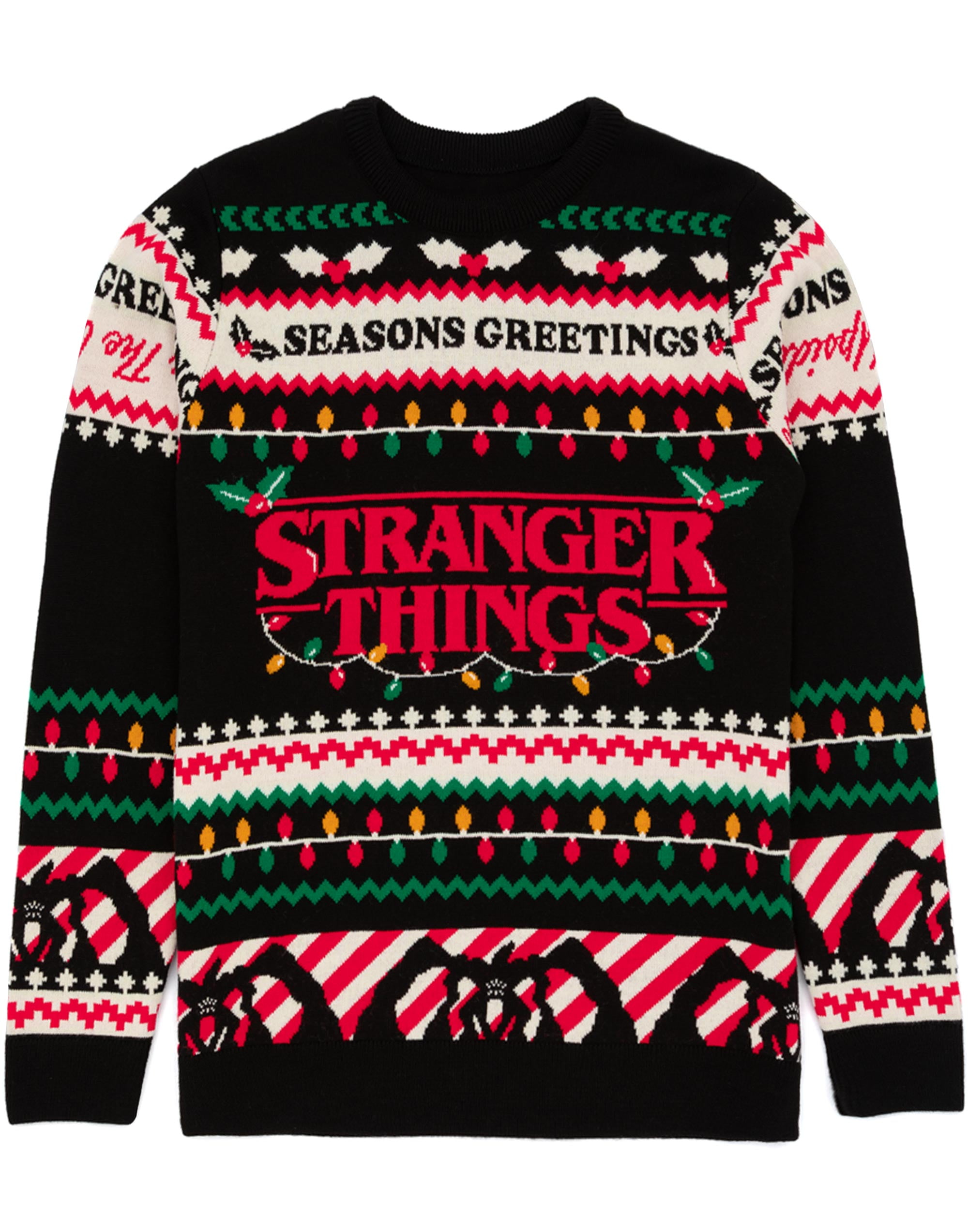 Stranger Things Unisex Black Christmas Jumper - Walmart.com